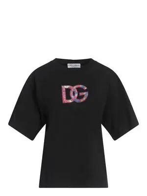 Dolce & Gabbana Embroidered Logo T-shirt - Black