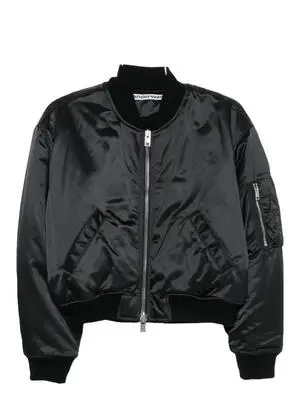Alexander Wang Long-sleeve Zip-up Bomber Jacket - Black