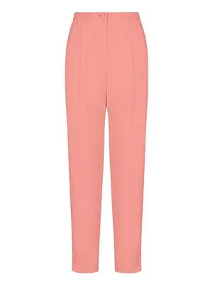 Emporio Armani High-waisted Tapered Trousers - Pink