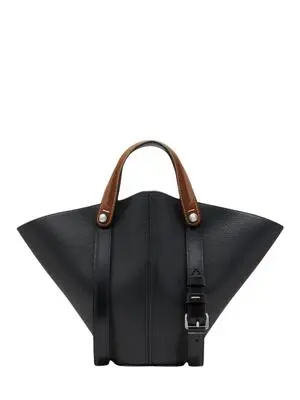 MAISON MARGIELA Age Small Leather Tote Bag - Black