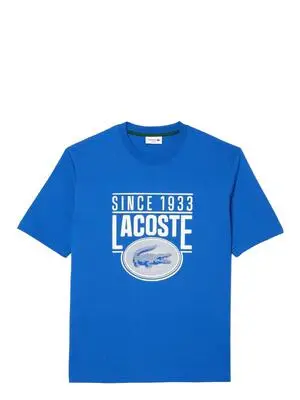 Lacoste Printed Crew Neck T-shirt - Blue