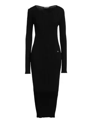 Dolce & Gabbana Ribbed Knit Midi Dress - Black