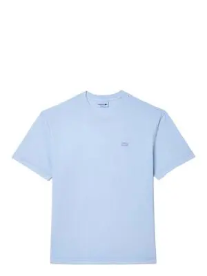 Lacoste Short Sleeve Top With Logo Detail - Blue