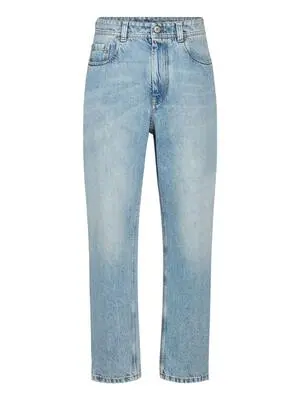 Brunello Cucinelli Tapered Denim Pants - Blue
