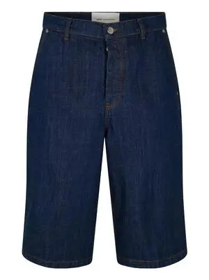 AMI Ami Paris Loose Fit Denim Bermuda Shorts
