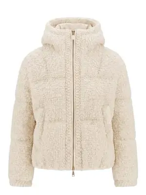 Moncler Cristallin Hooded Down Jacket - Beige