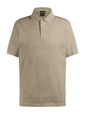 Hugo Boss Embossed Polo Shirt - Nude