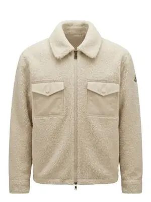 Moncler Long Sleeve Fleece Jacket - Cream