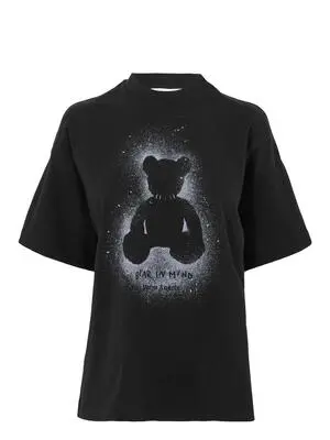 Palm Angels Oversized Bear Graphic T-shirt - Black