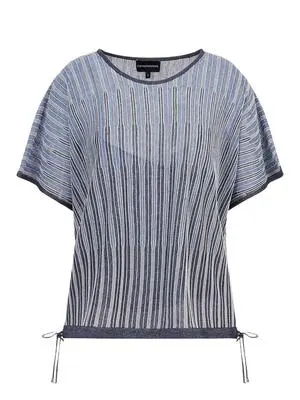 EMPORIO ARMANI Emporio Armani Vertical Stripe Mesh Top