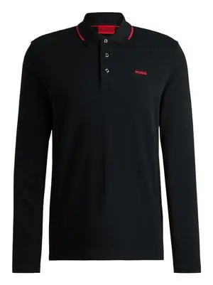 Hugo Boss Longsleeve Polo Shirt - Black