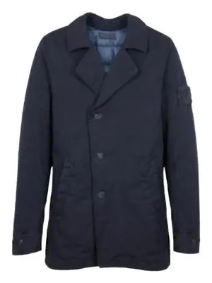 Stone Island STONE ISLAND Long-Sleeve Button-Front Jacket Blue