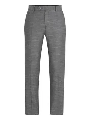 Hugo Boss Tailored Textured Trousers - Silver