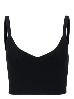 Hugo Boss V-neck Knit Cropped Camisole - Black