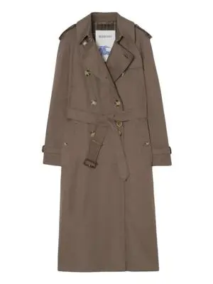 Burberry Waterloo Tropical Gabardine Trench Coat - Tan