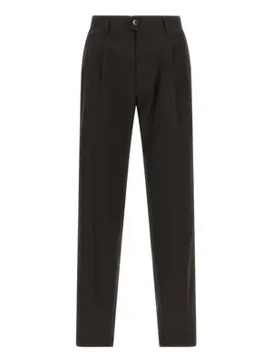 Incotex Tailored Wool Blend Trousers With Belt Loops - Brown