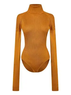 BOTTEGA VENETA Bottega Veneta Ribbed Turtleneck Bodysuit