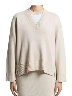 Peserico PESERICO Ribbed-Knit V-Neck Sweater No