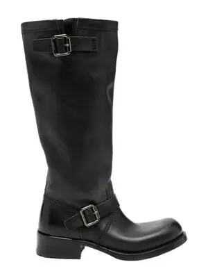 Prada Buckled Boots - Black