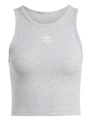 ADIDAS ORIGINALS Adidas Originals Ribbed Cropped Tank Top Grey