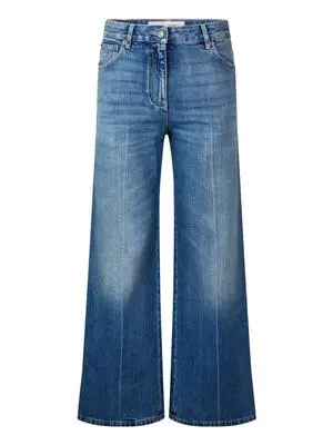 Valentino Garavani High-waisted Wide-leg Jeans - Blue