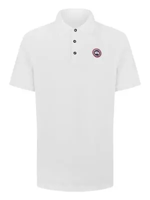 Canada Goose Logo Crew Neck Polo Shirt - White