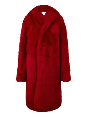 Bottega Veneta BOTTEGA VENETA Textured Teddy Coat Red