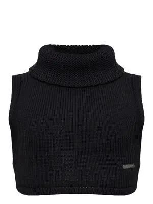 Dsquared2 Dsquared2 Black Cropped Turtleneck Vest Black