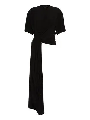 MAX MARA Max Mara Draped T-Shirt Top With Adjustable Train