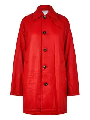 Bottega Veneta Leather Jacket - Red