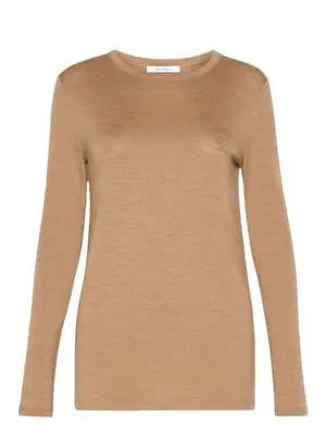 Max Mara Long Sleeve T-shirt - Camel