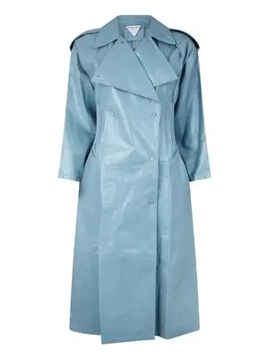 Bottega Veneta Belt Trench Coat - Blue