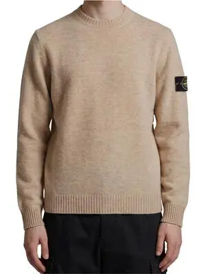 Stone Island Stone Island Long-Sleeve Crew Neck Sweater Beige