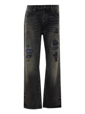 PURPLE BRAND Distressed Patchwork Jeans - Black