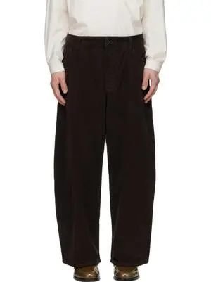 Studio Nicholson Pleated Wide-leg Trousers - Brown