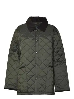 Barbour Quilted Jacket With Corduroy Collar - Black