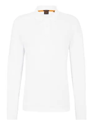 Hugo Boss Longsleeve Polo Shirt - White