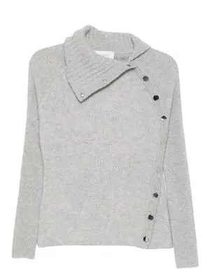 Sportmax SPORTMAX Long-Sleeve Knit Top Gray