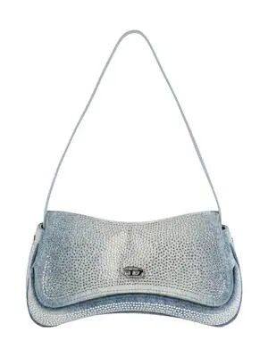 DIESEL® Diesel Medium Denim Tote Bag With Crystal Embellishments