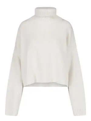 LISA YANG Lisa Yang Cropped Turtleneck Knitted Sweater