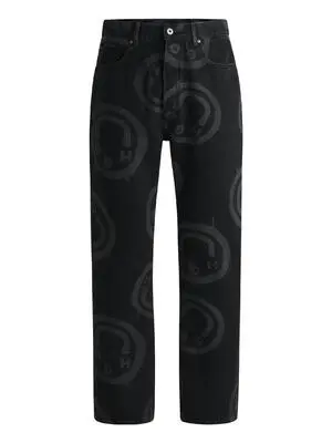 HUGO BOSS HUGO BOSS Printed Straight Leg Jeans