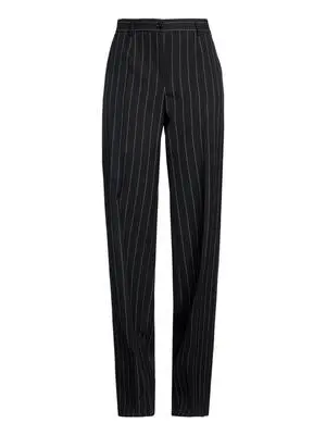 Dolce & Gabbana Straight-leg Striped Dress Pants - Black