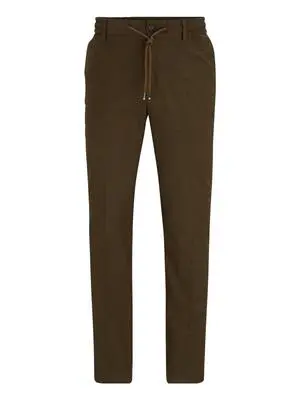 Hugo Boss Drawstring Tapered Trousers - Green