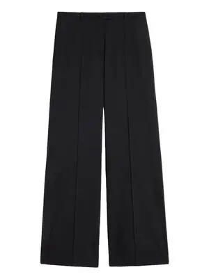 JIL SANDER Wool Canvas Trousers - Black