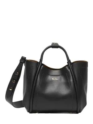 Max Mara Extra Small Leather Marine Bag - Black
