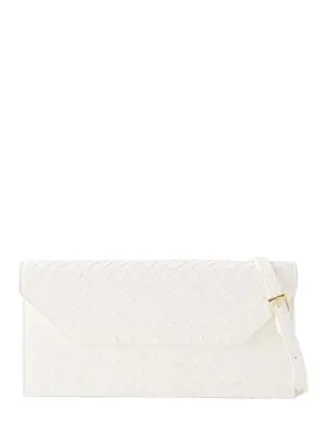 Bottega Veneta Intrecciato Leather Shoulder Bag - Brass