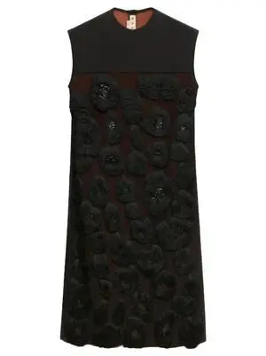 Marni Sleeveless Georgette Dress - Black