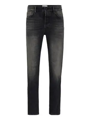 Hugo Boss Straight Leg Faded Jeans - Grey