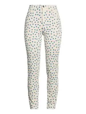 Dolce & Gabbana Polka Dot Skinny Jeans - Beige