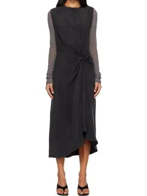 Studio Nicholson Knotted Midi Dress - Black